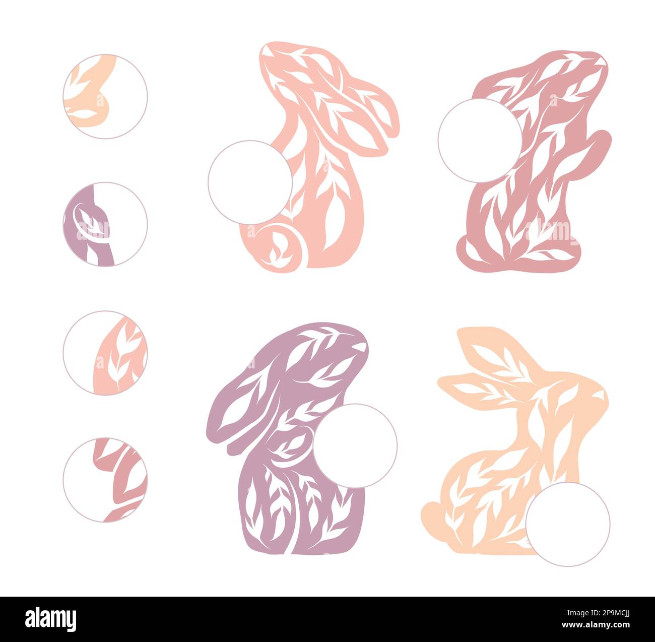 Find right piece for rabbit illustration. Vector educational game ...