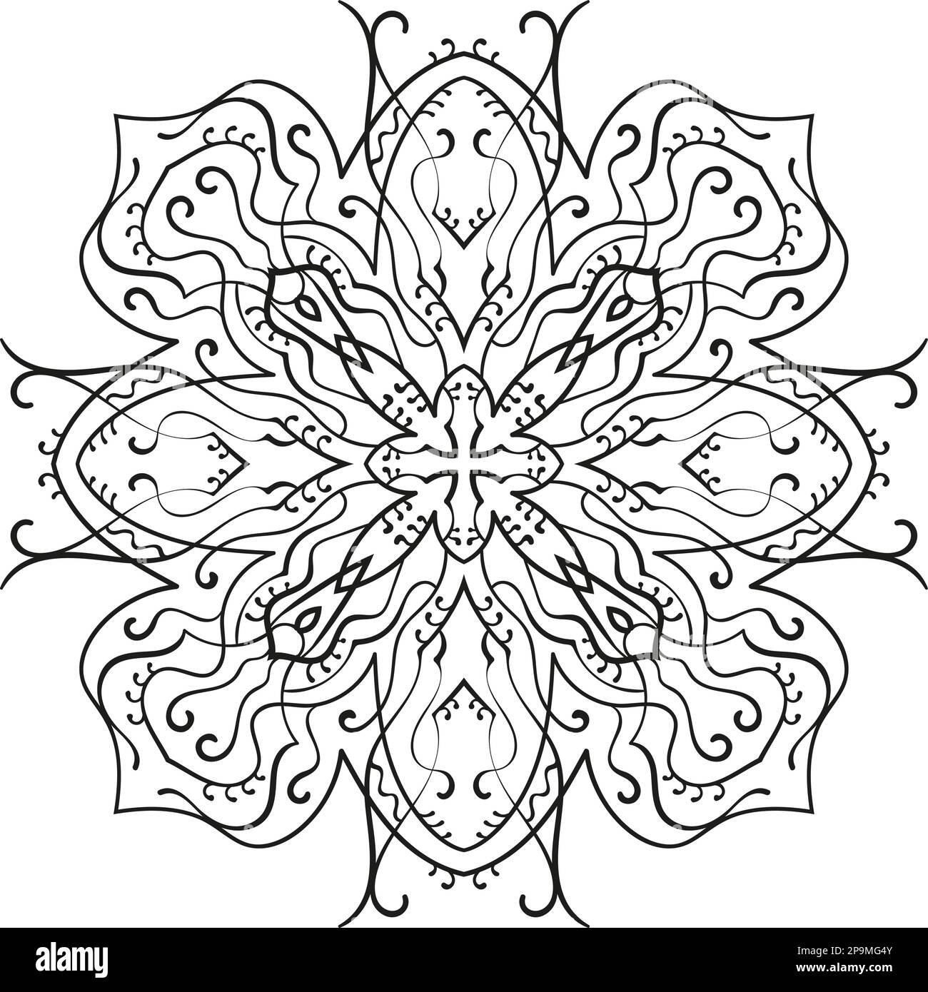 Cross Mandala Coloring Pages