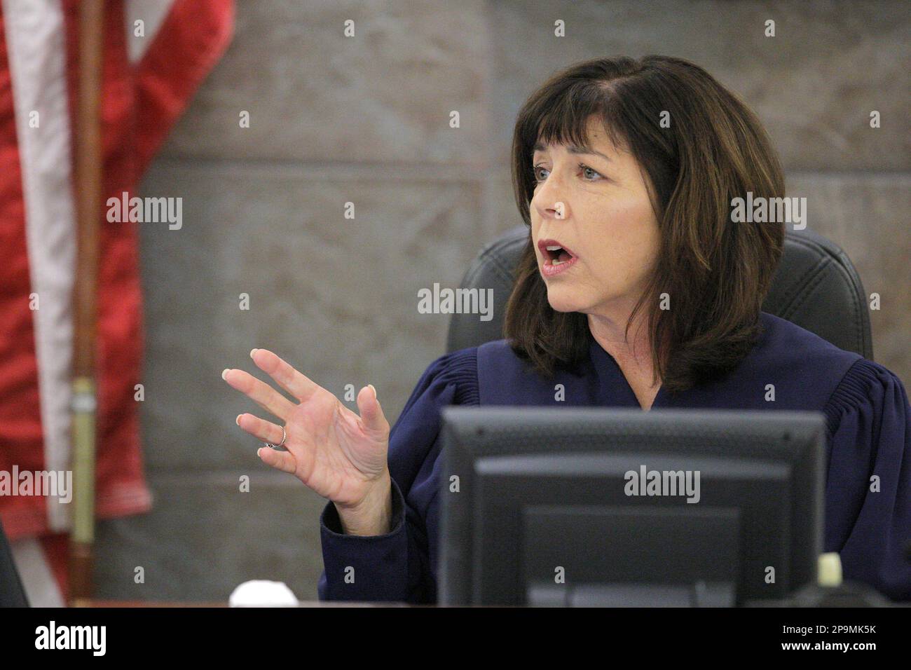 Judge Jackie Glass gestures during the opening day of the O.J. Simpson ...