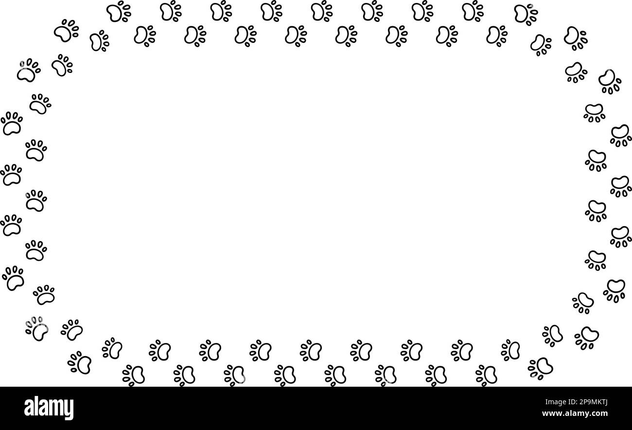 Dog Paw Print Borders