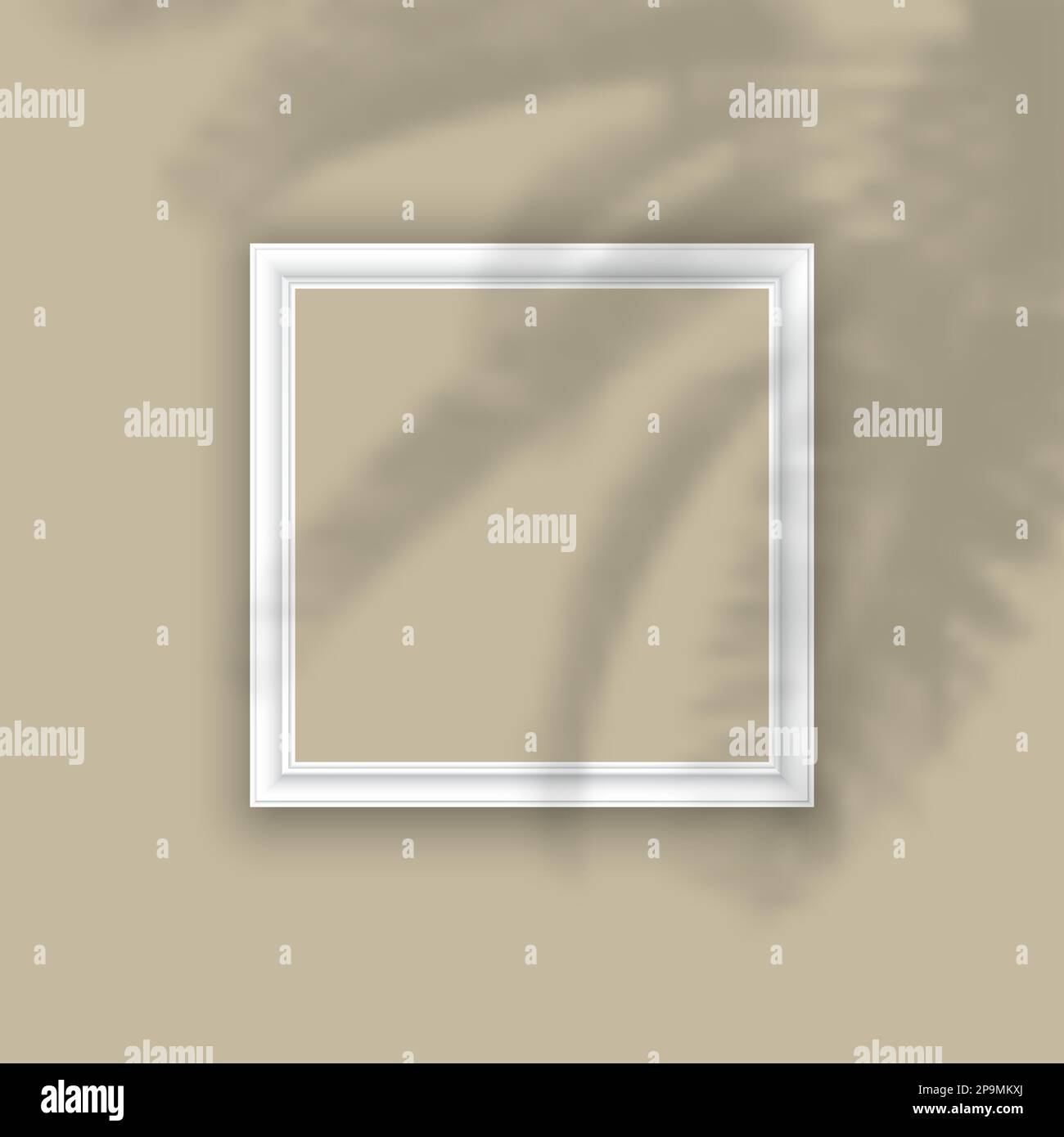 Blank picture frame with plant shadow overlay Stock Vector Image & Art ...