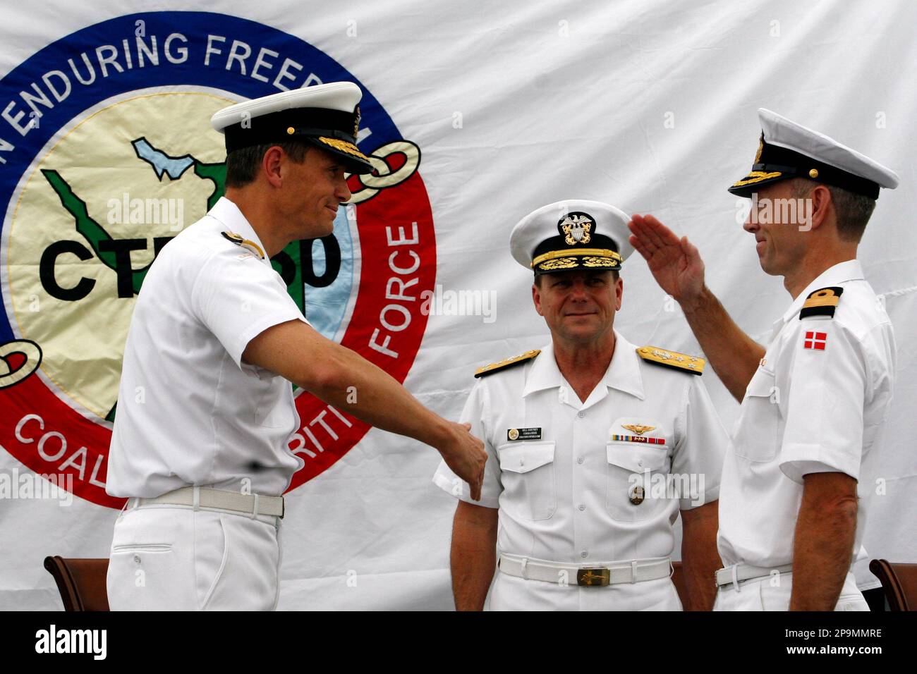Canadian Commodore Bob Davidson, left, and Danish Royal Navy Commodore ...