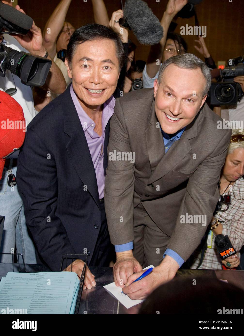 ** FILE ** In this June 17, 2008 file photo Actor George Takei, left ...