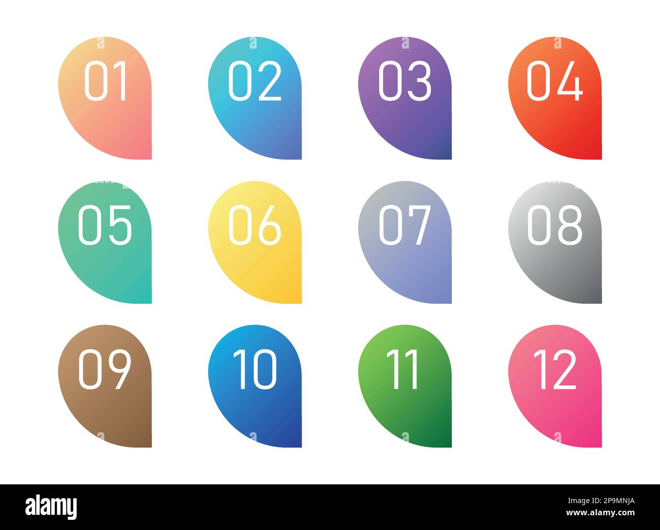 Numbers font icon in flat style. Typography vector illustration on ...