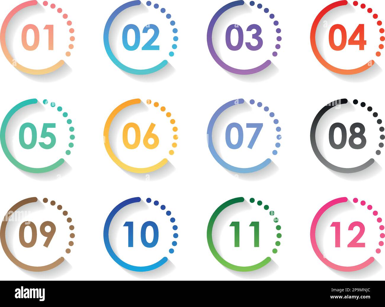 Numbers font icon in flat style. Typography vector illustration on isolated background. Numeral ...