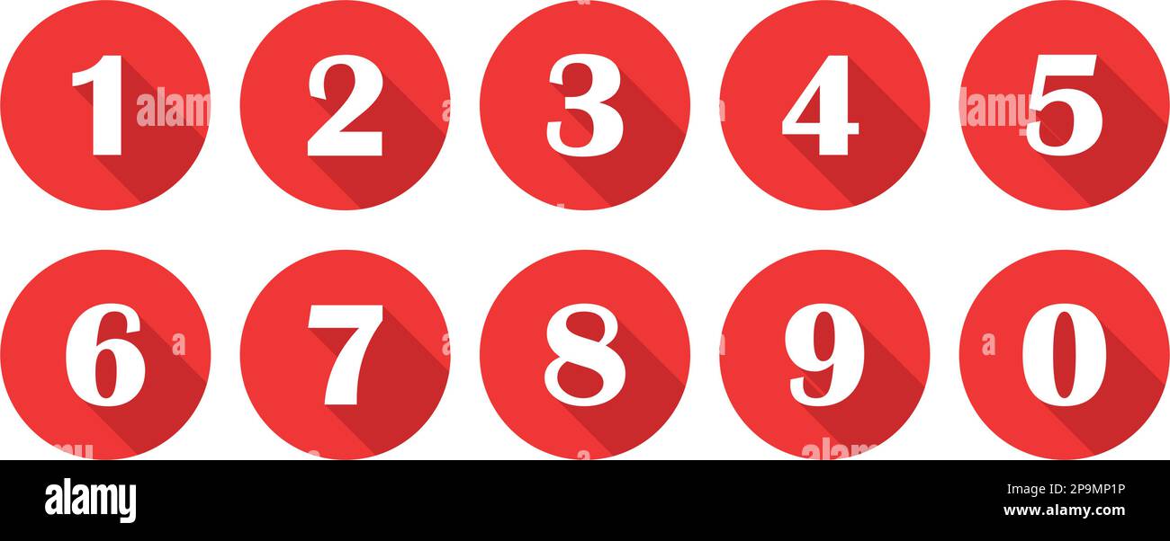 Numbers font icon in flat style. Typography vector illustration on ...