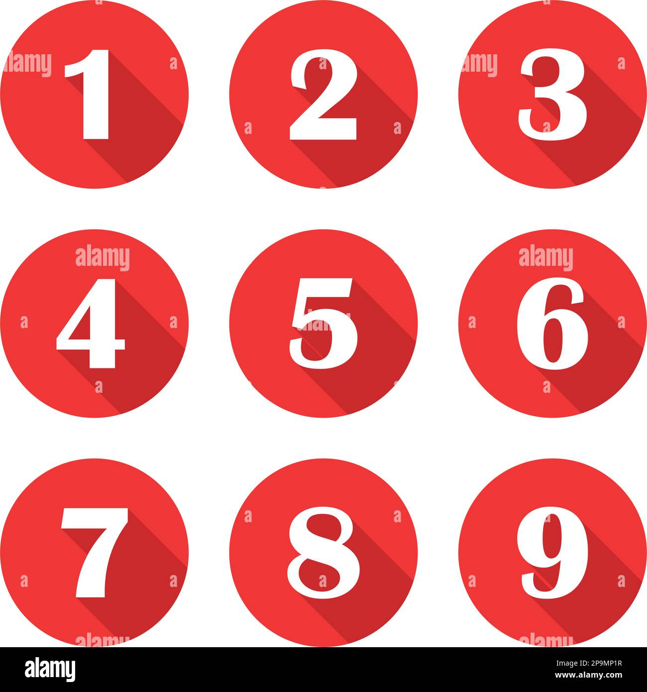 Numbers font icon in flat style. Typography vector illustration on ...
