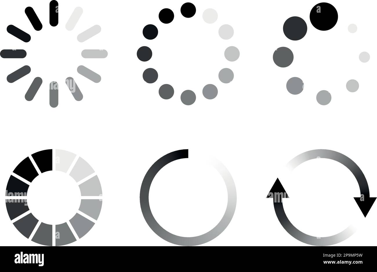 Loading bar icon in flat style. Progress indicator vector illustration ...