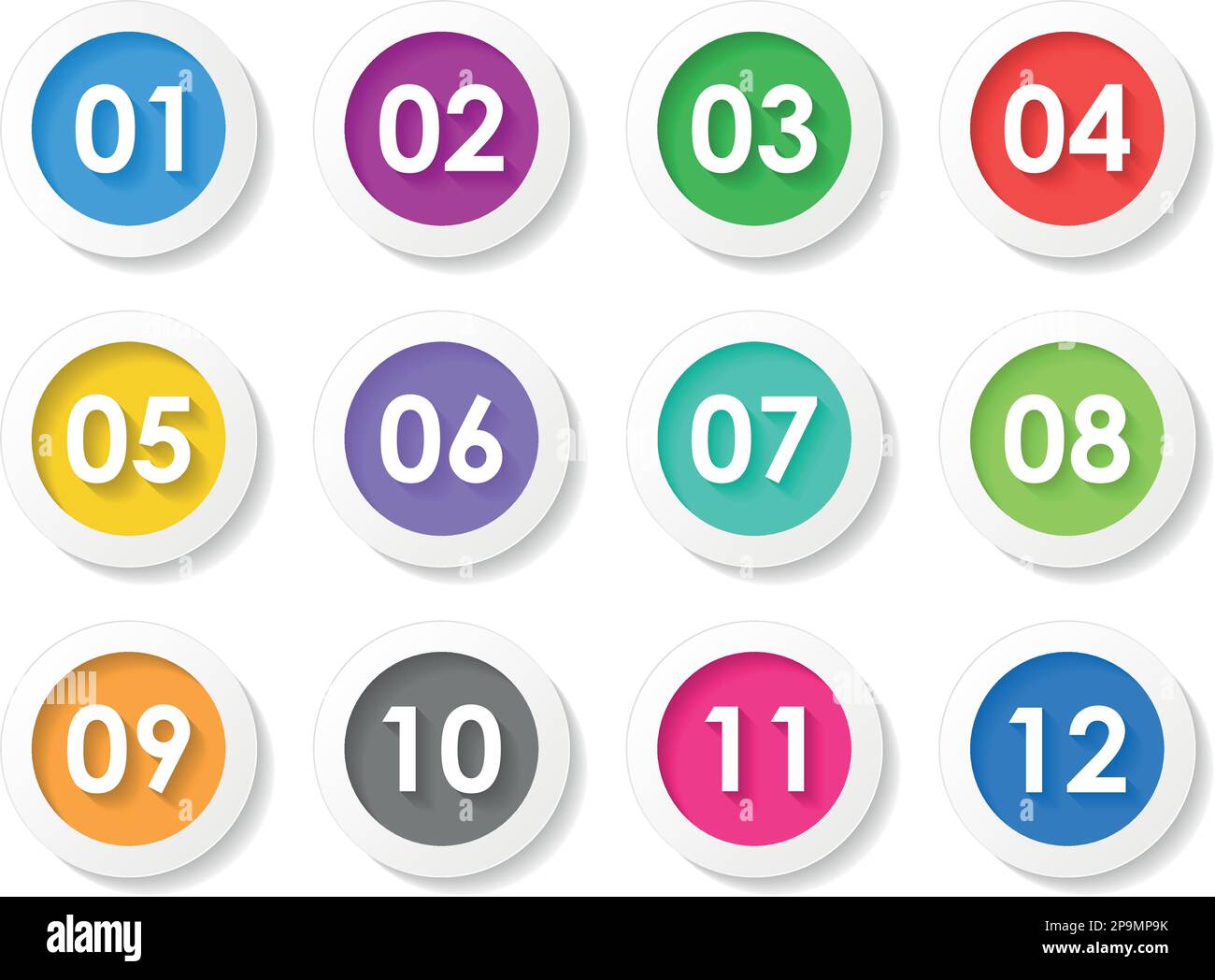 Numbers font icon in flat style. Typography vector illustration on ...