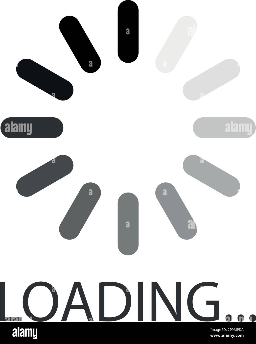 Loading bar icon in flat style. Progress indicator vector illustration ...