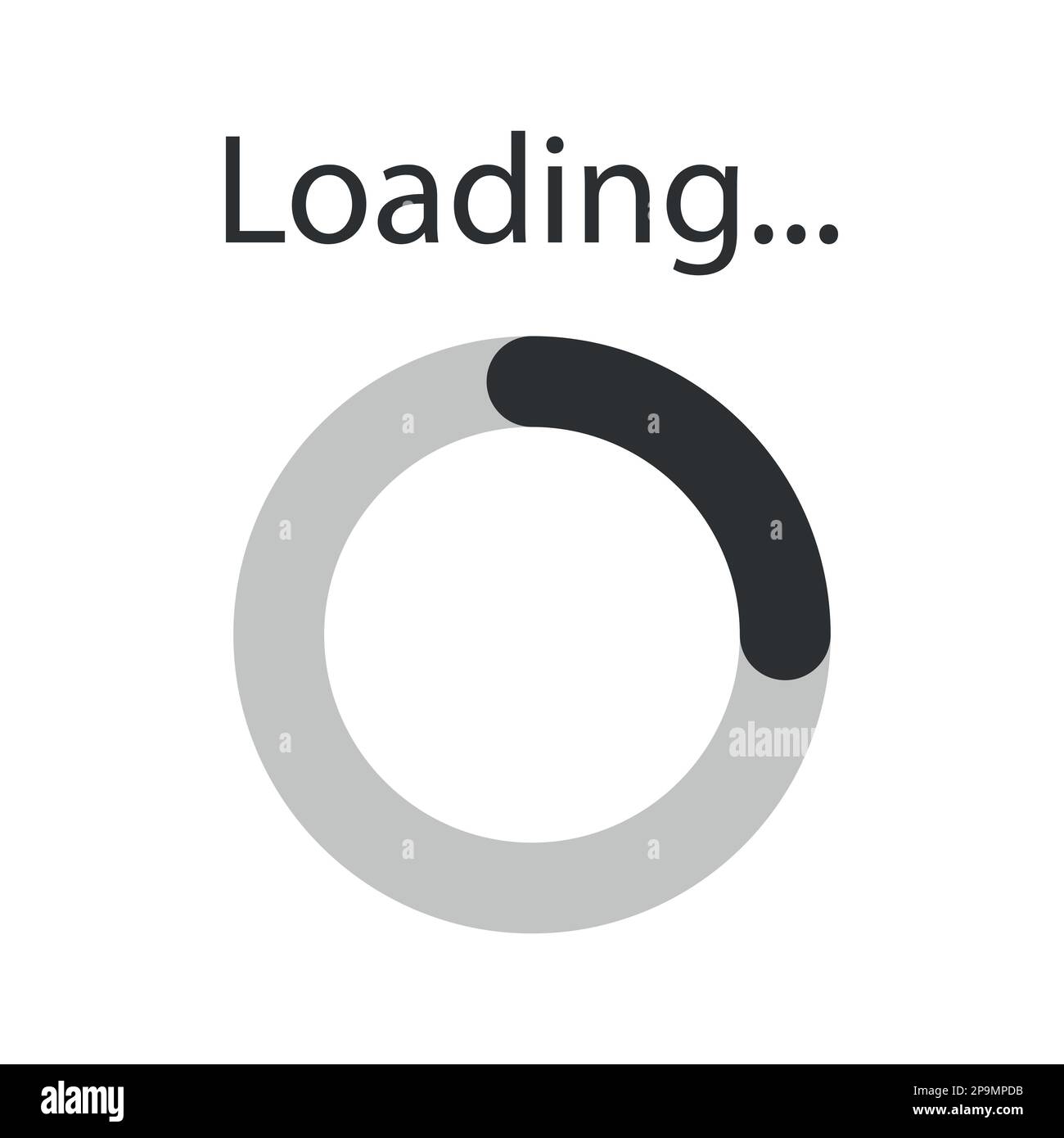 Loading bar icon in flat style. Progress indicator vector illustration on isolated background ...
