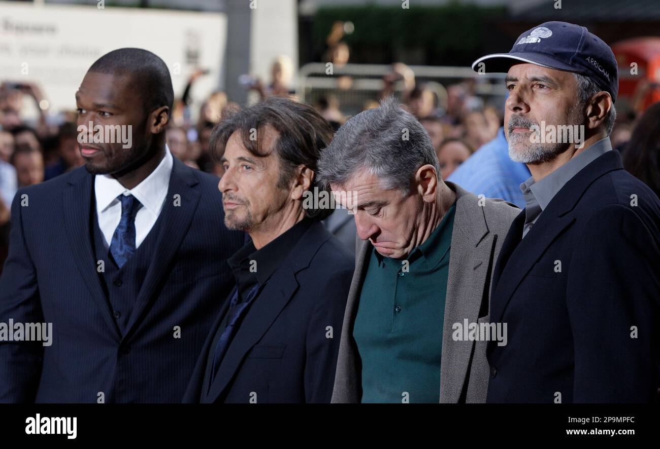 American actors Curtis '50 Cent' Jackson, Al Pacino, Robert De Niro ...
