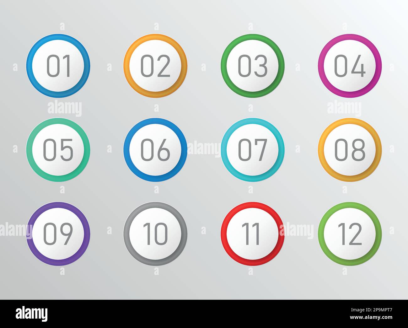 Numbers font icon in flat style. Typography vector illustration on ...