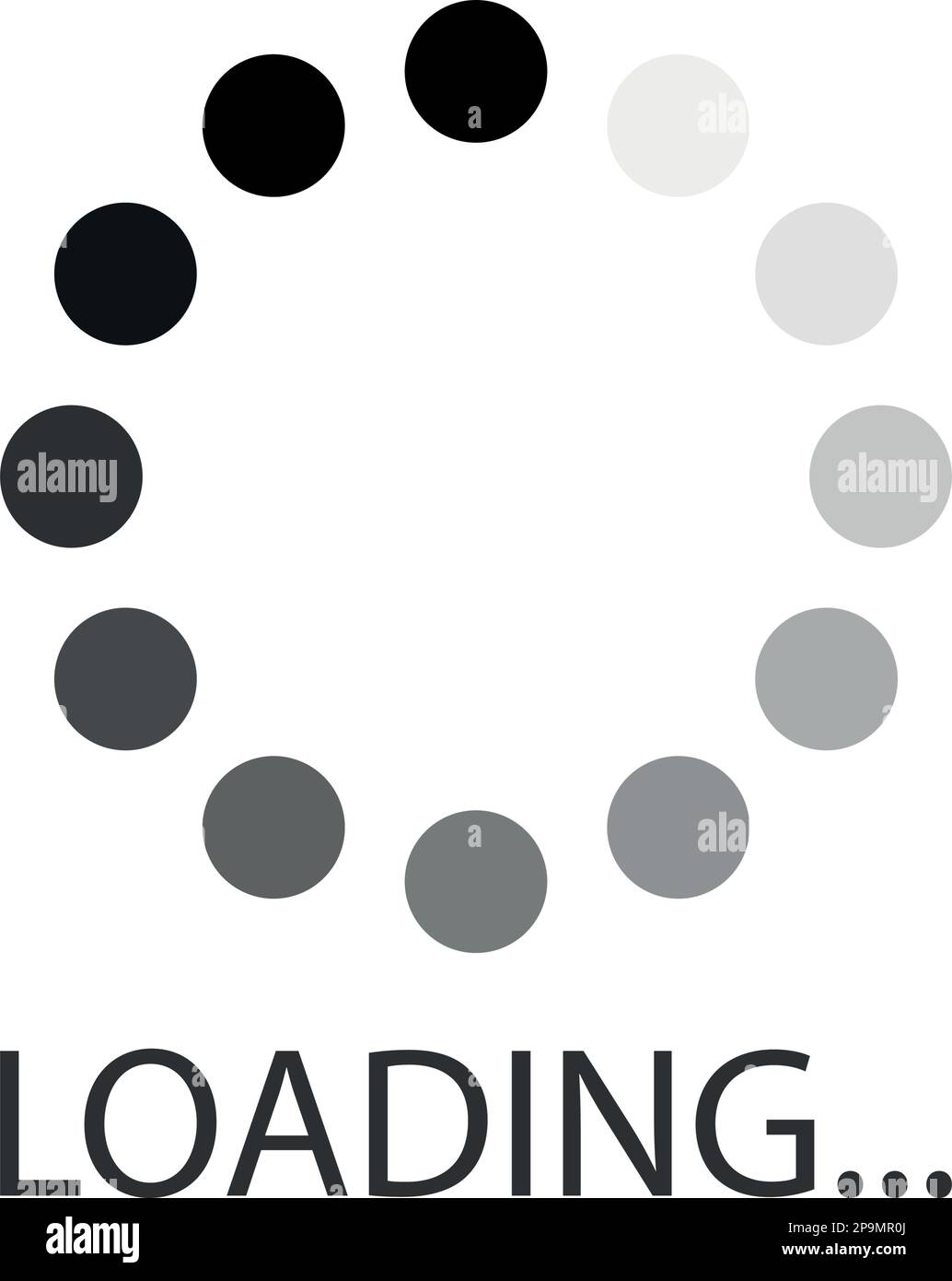 Loading bar icon in flat style. Progress indicator vector illustration ...