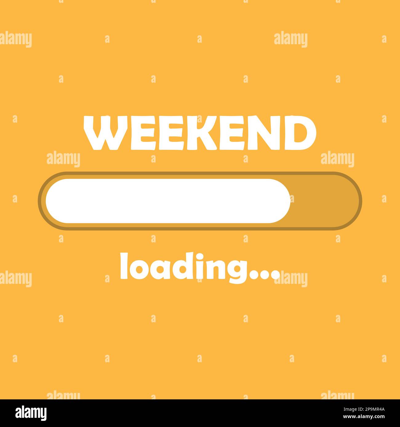 Loading weekend bar icon in flat style. Progress indicator vector ...