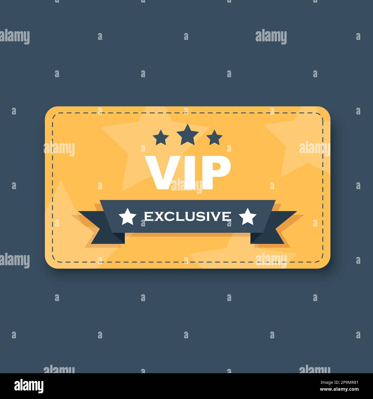 VIP badges icon in flat style. Exclusive badge vector illustration on ...
