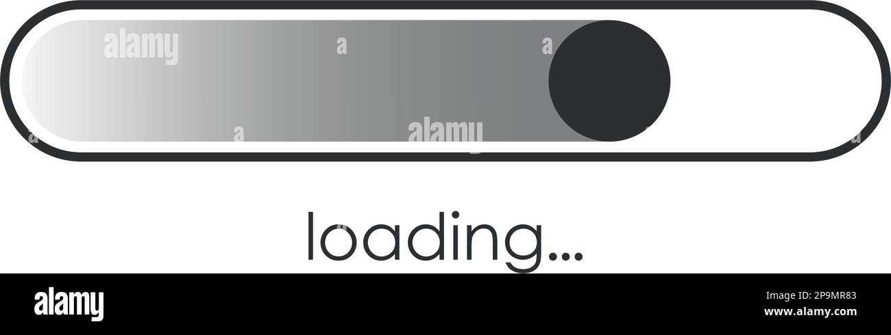 Loading bar icon in flat style. Progress indicator vector illustration ...