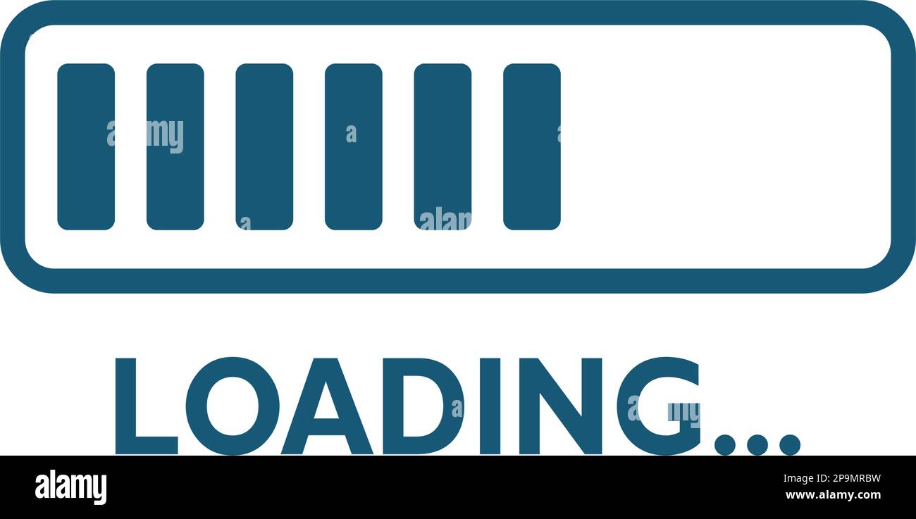 Loading bar icon in flat style. Progress indicator vector illustration ...