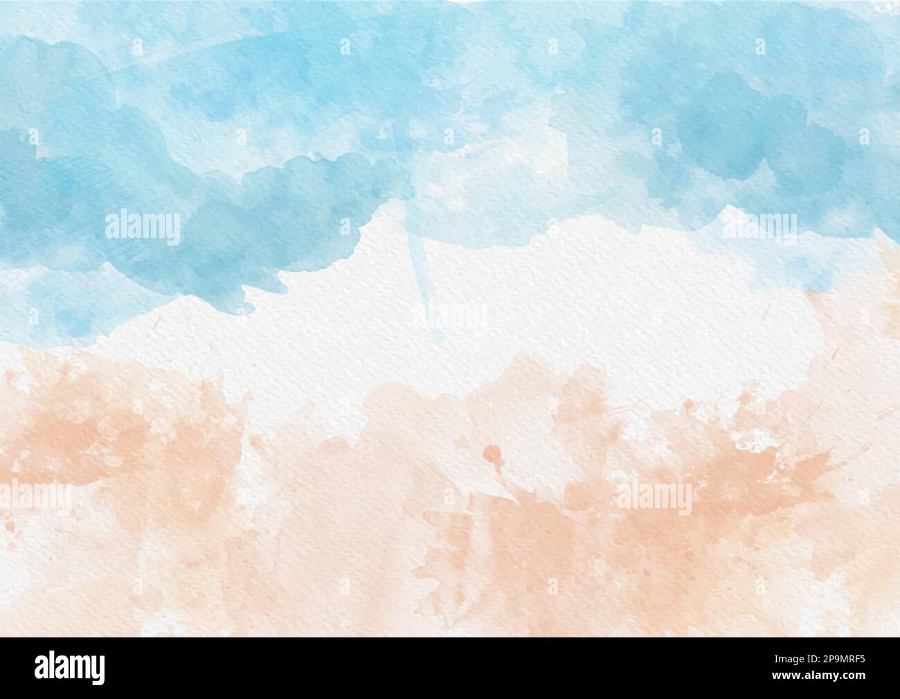 Hand painted watercolour beach themed background Stock Vector Image ...