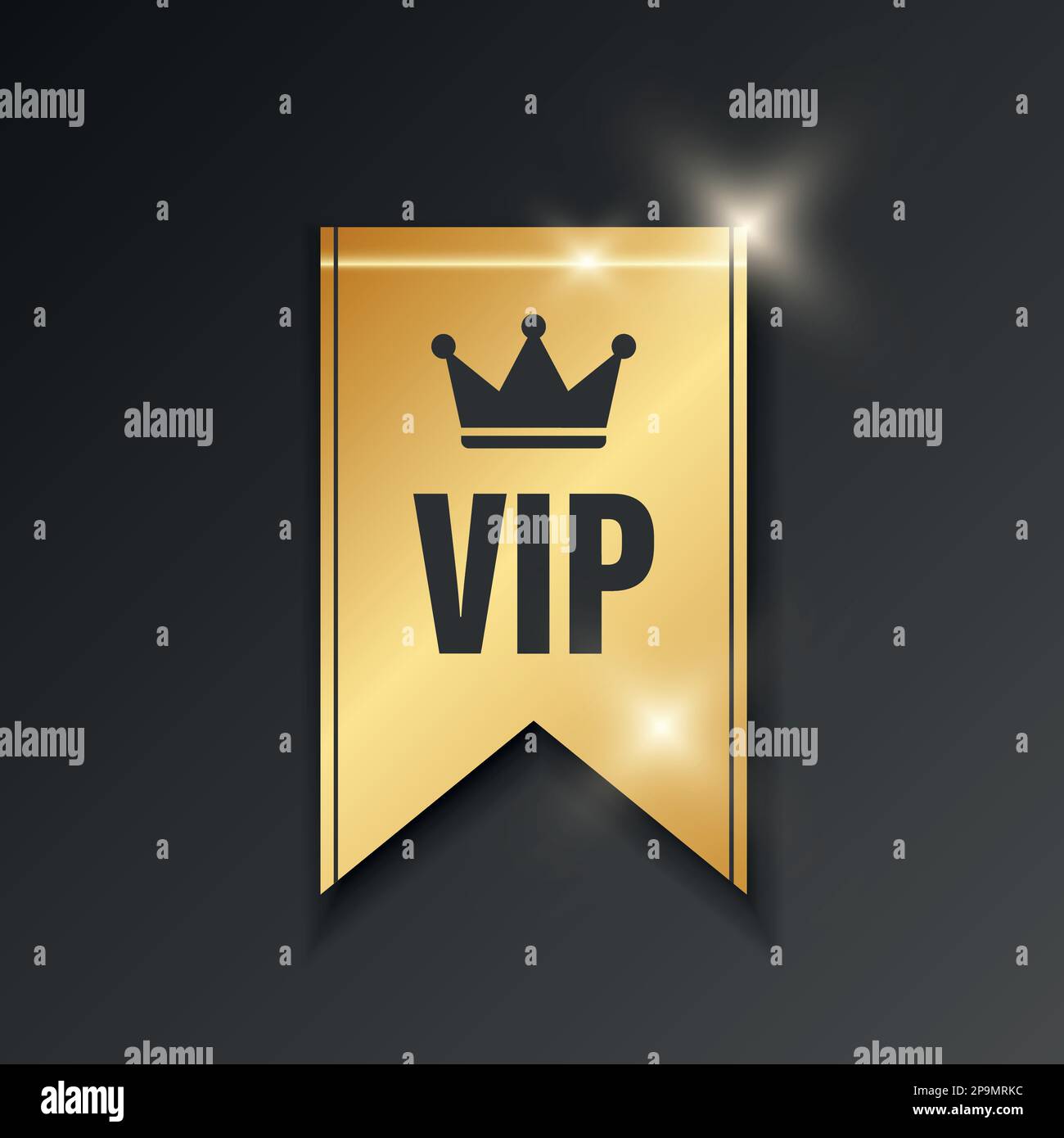 VIP badges icon in flat style. Exclusive badge vector illustration on ...