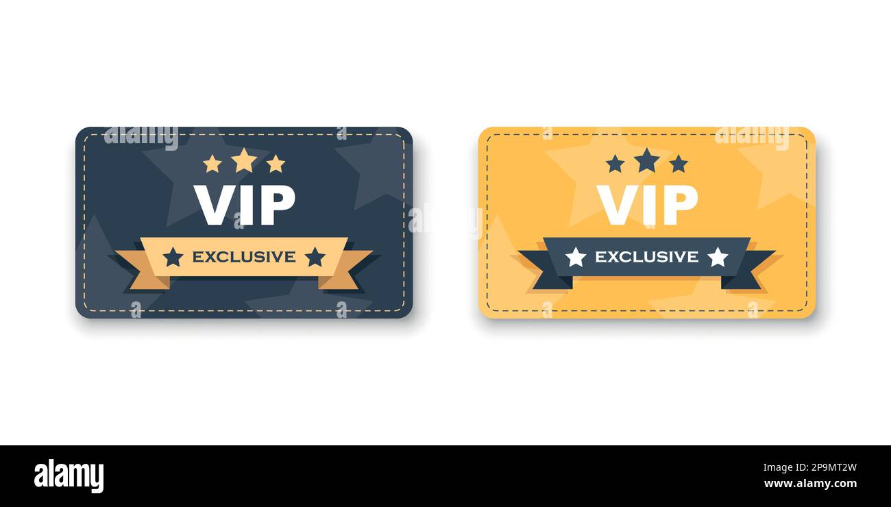 VIP badges icon in flat style. Exclusive badge vector illustration on ...
