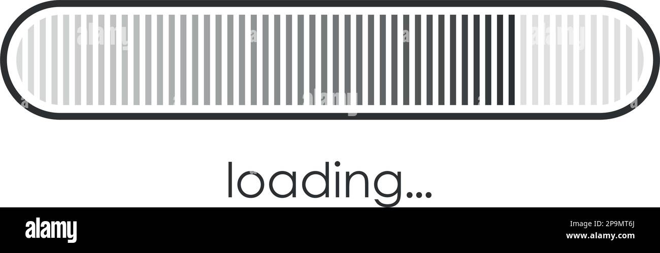 Loading bar icon in flat style. Progress indicator vector illustration ...