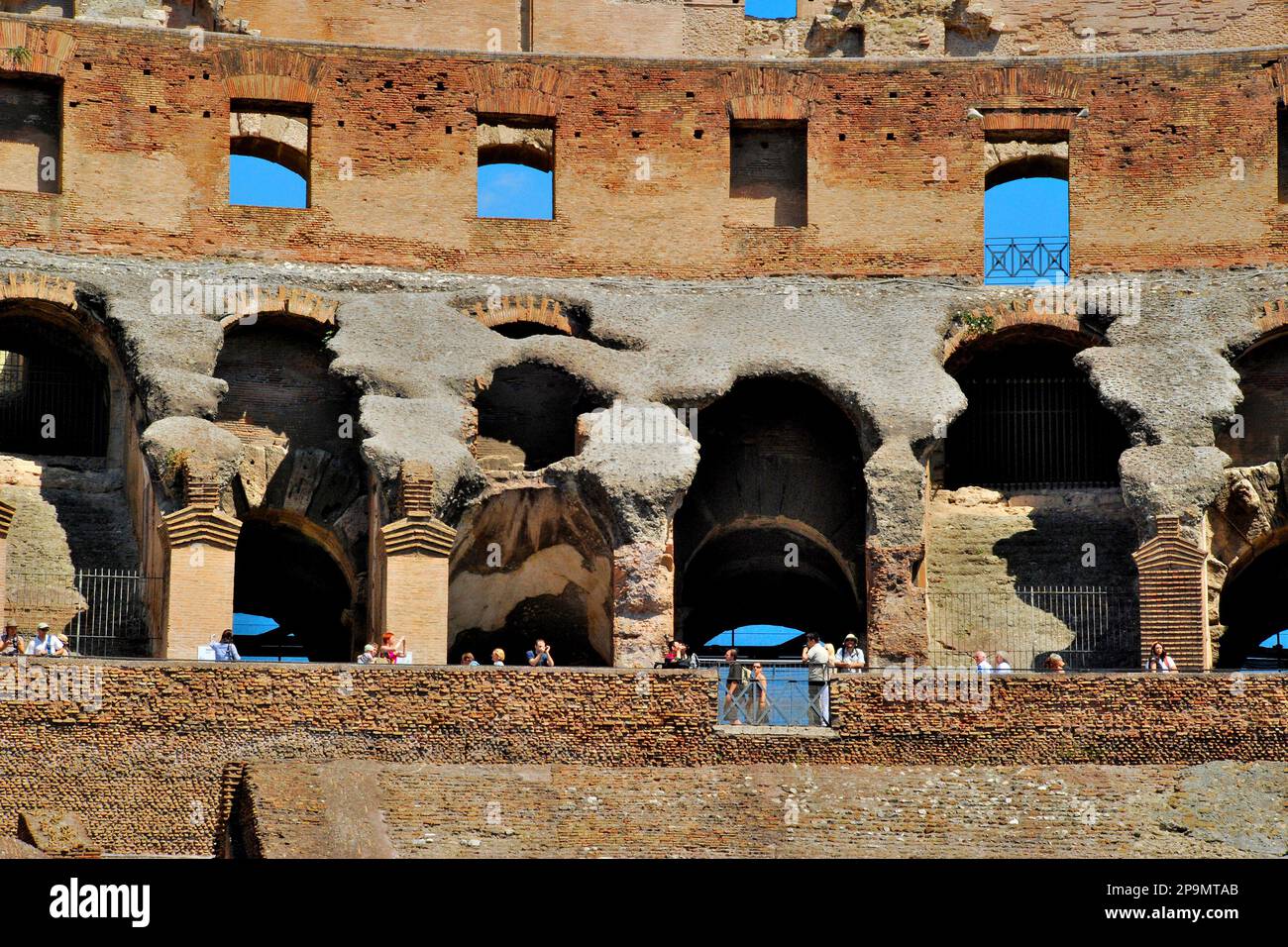 Inner view of the Colosseum, is an elliptical amphitheatre in the ...