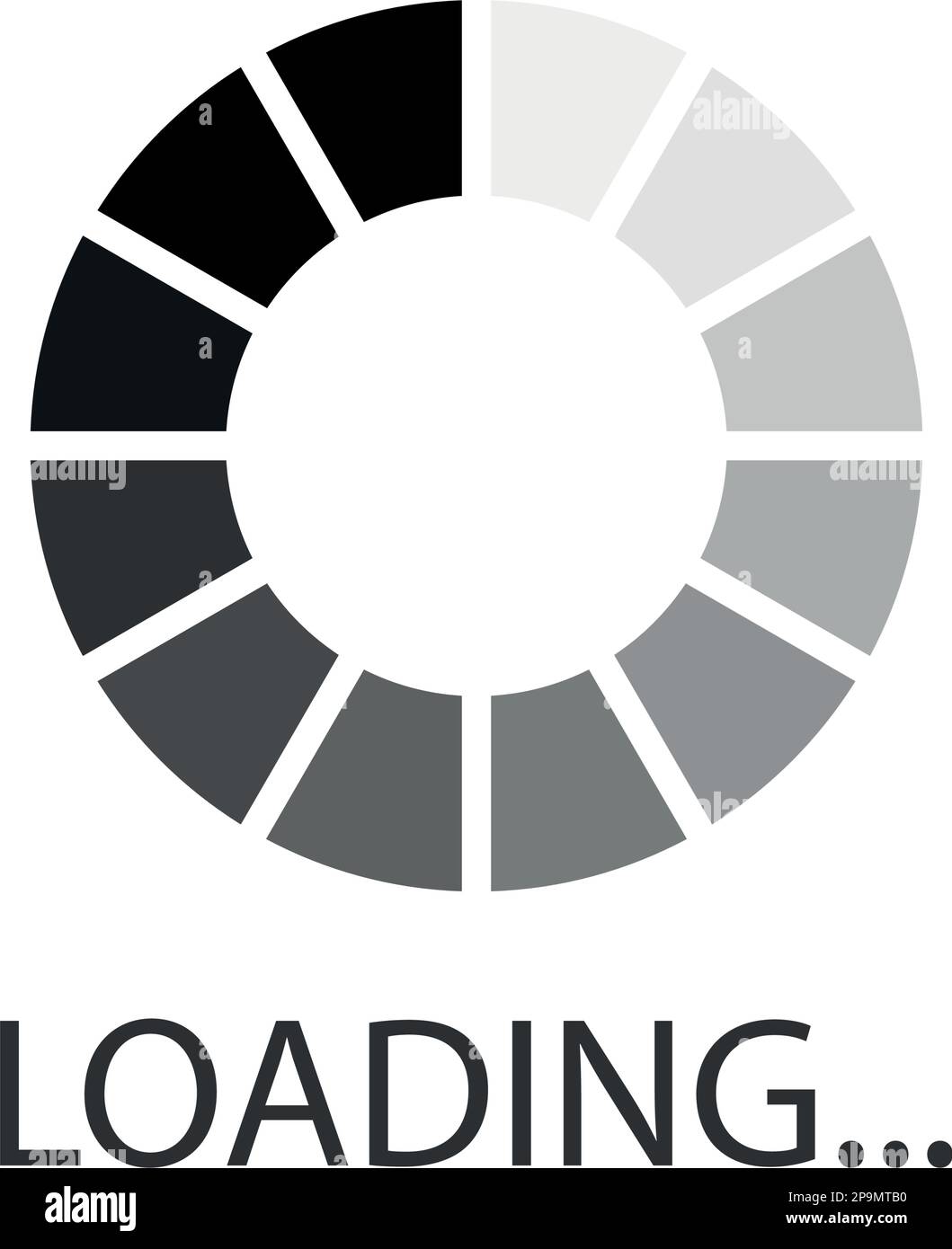 Loading bar icon in flat style. Progress indicator vector illustration ...