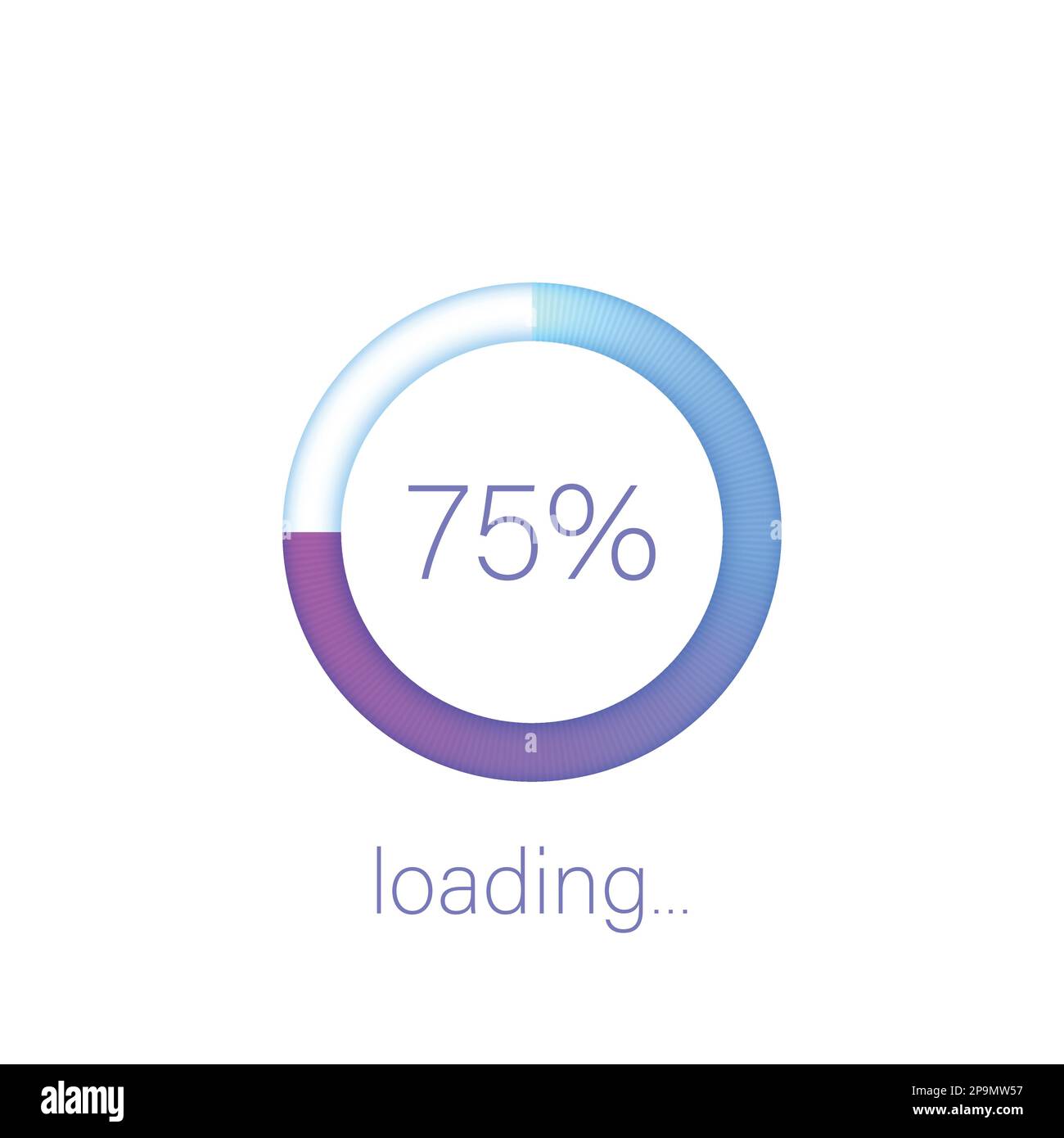 Loading bar icon in flat style. Progress indicator vector illustration ...