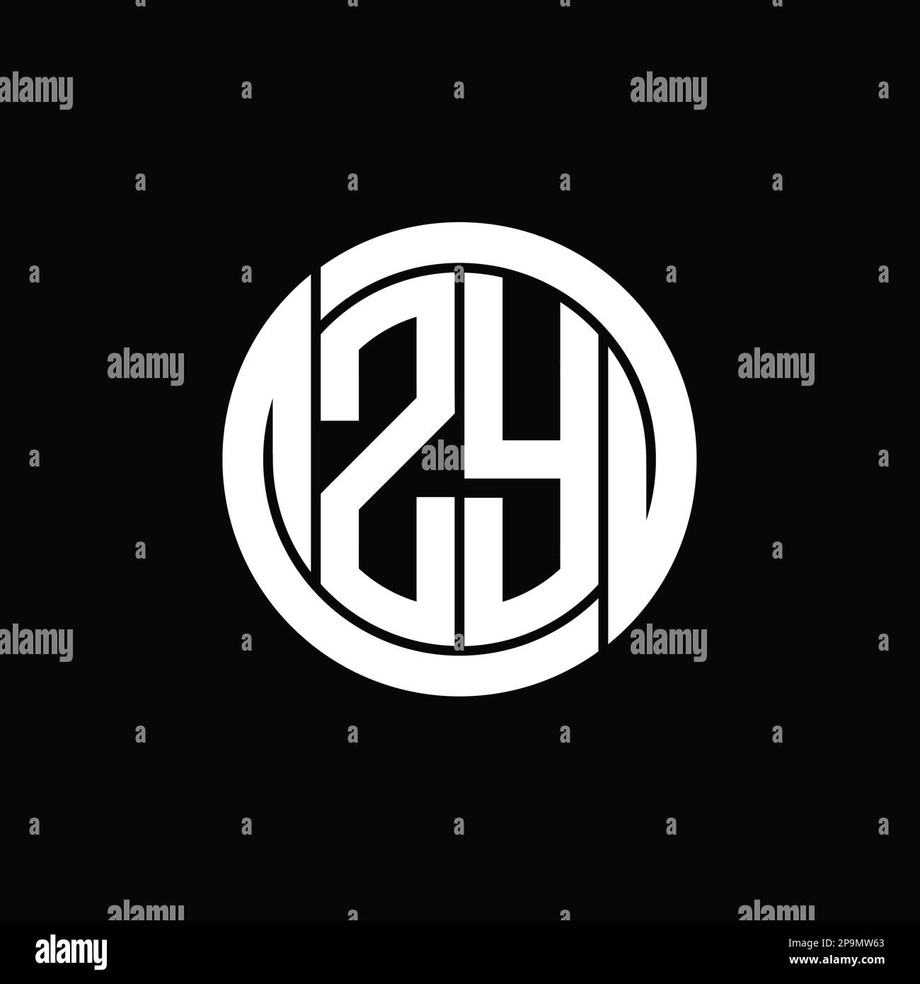 ZY Logo monogram shield inside circle isolated shape vector images design template Stock Photo ...