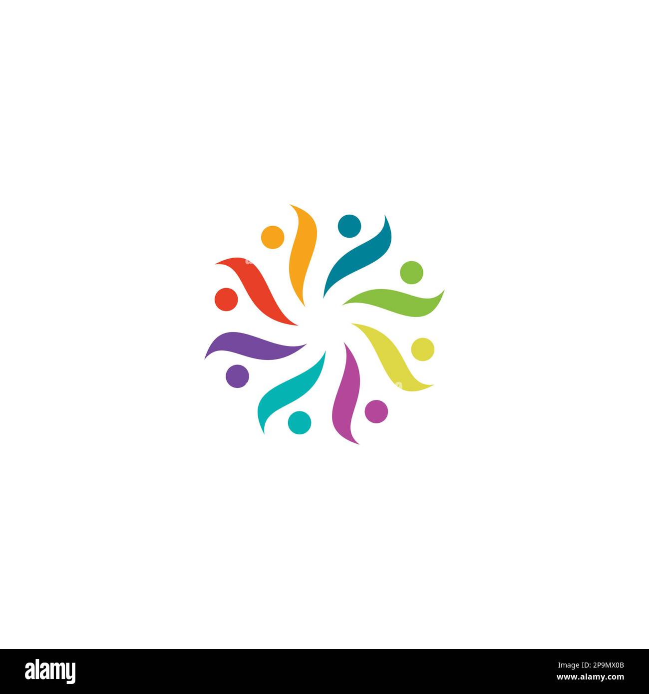 Human logo, mutual aid icon, people together abstract logotype. People ...