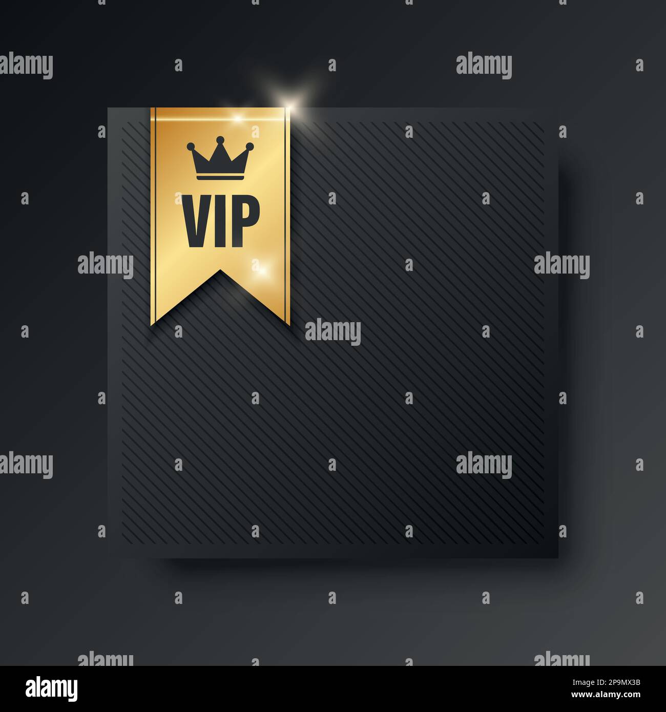 VIP badges icon in flat style. Exclusive badge vector illustration on ...