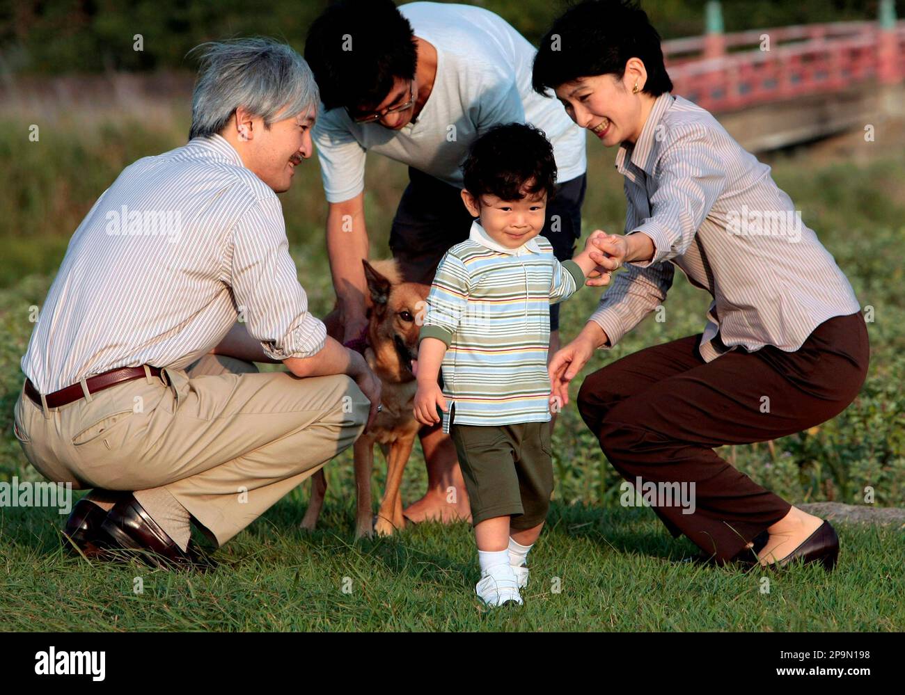 Prince Akishino, left, the second son of Japan's Emperor Akihito, and ...