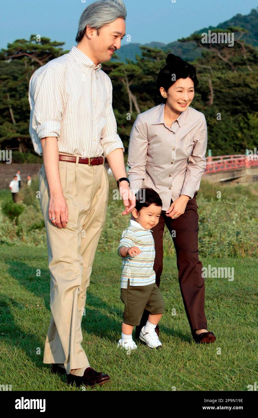 Prince Akishino, left, the second son of Japan's Emperor Akihito, and ...