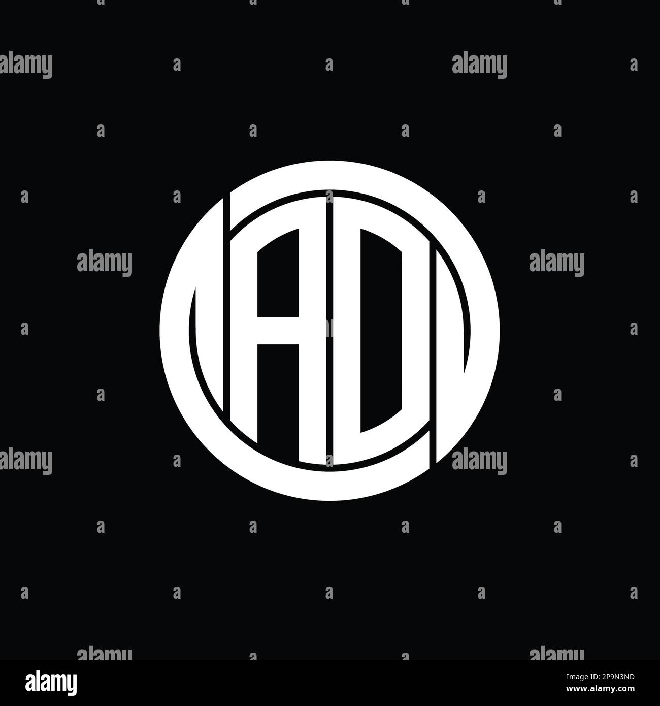 AD Logo monogram shield inside circle isolated shape vector images ...