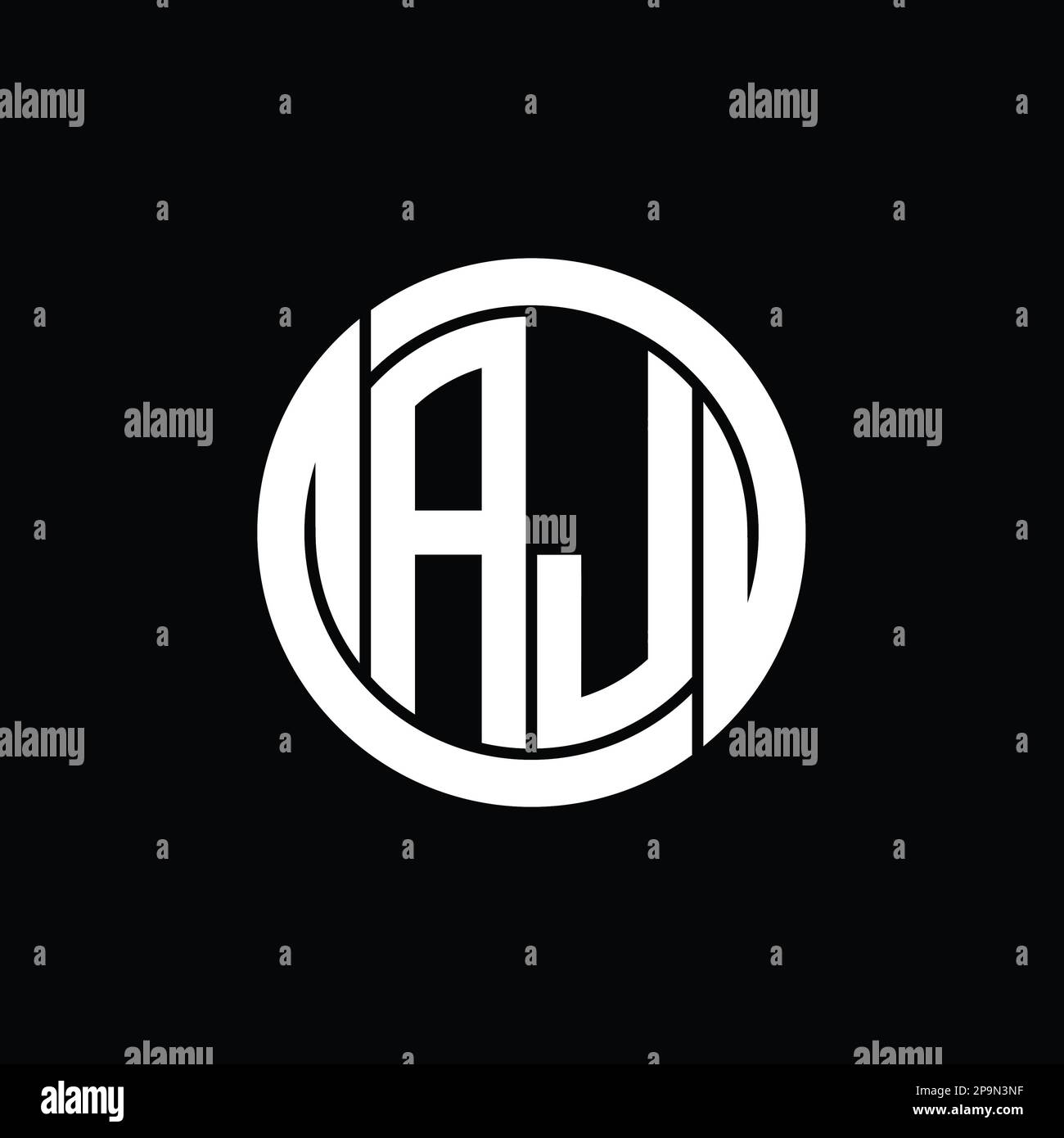 AJ Logo monogram shield inside circle isolated shape vector images design template Stock Photo ...