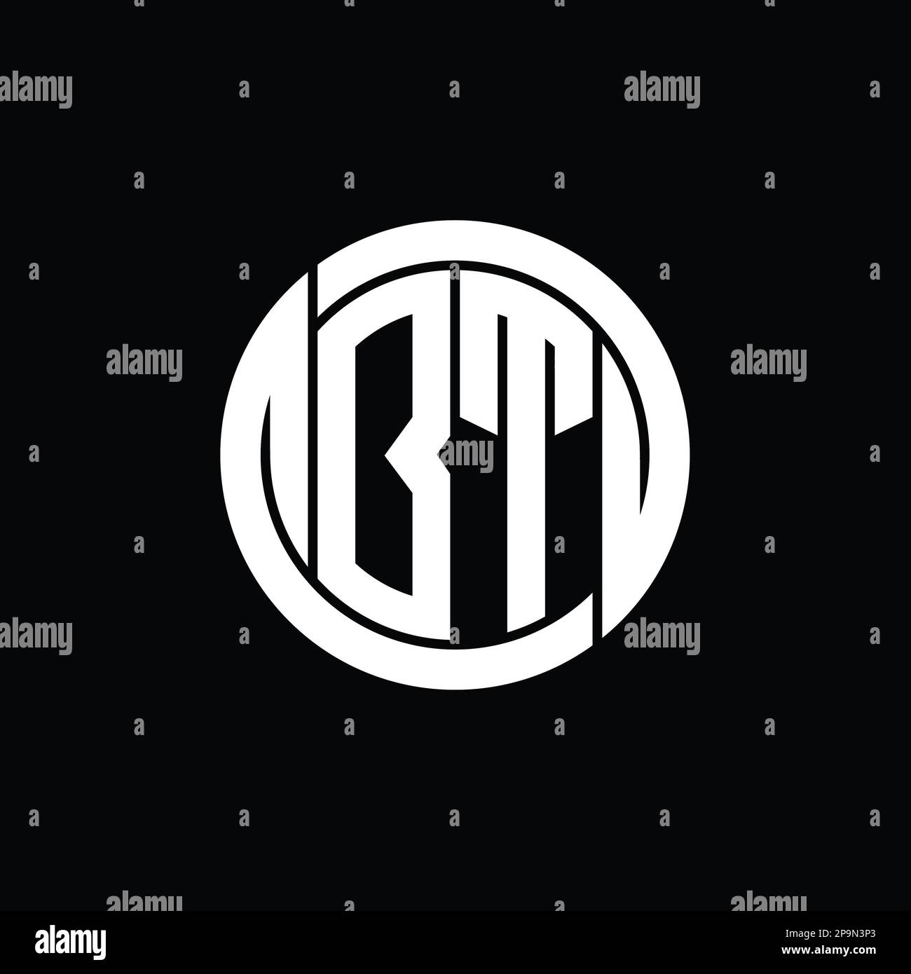 BT Logo monogram shield inside circle isolated shape vector images ...