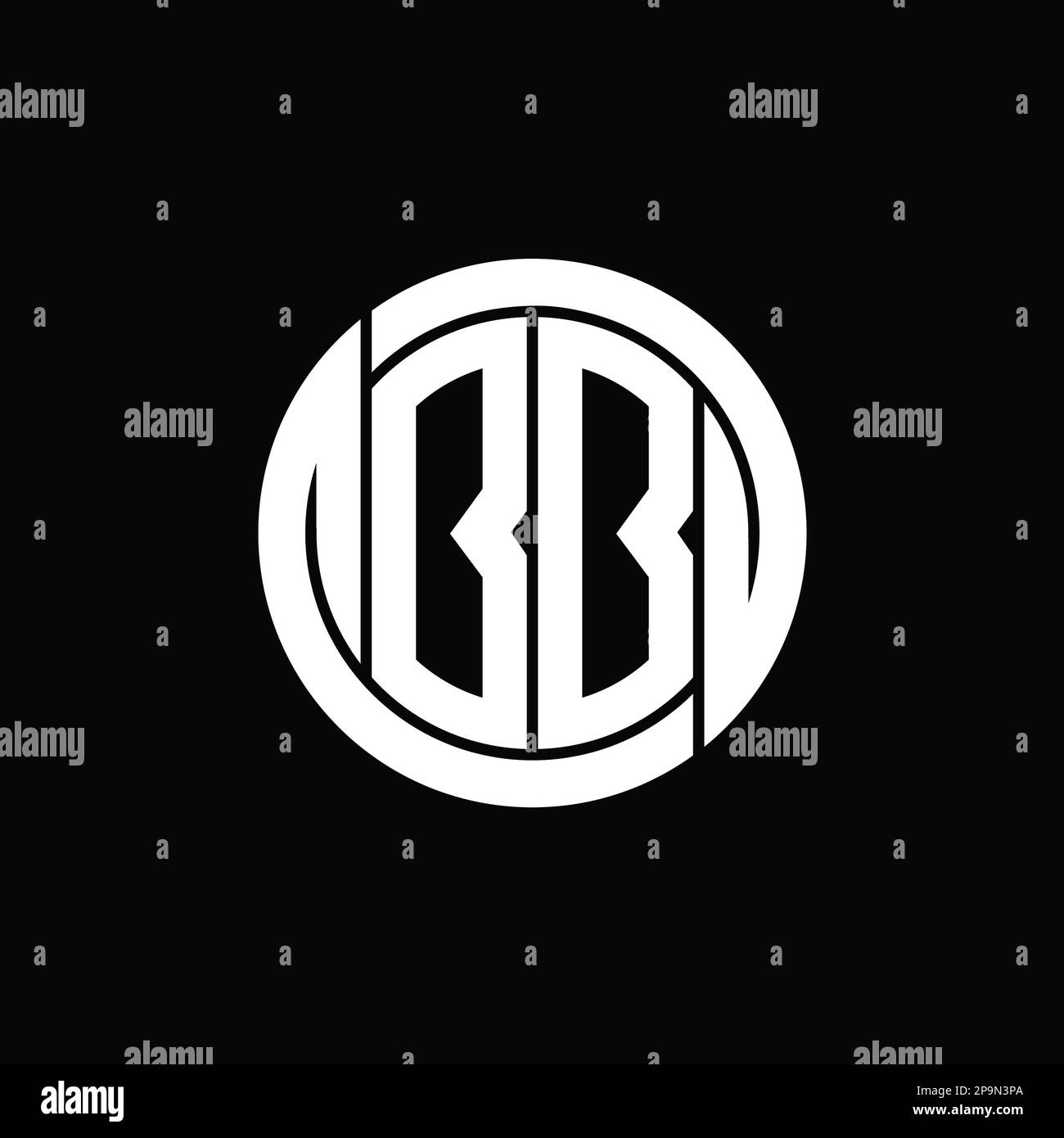 BB Logo monogram shield inside circle isolated shape vector images ...
