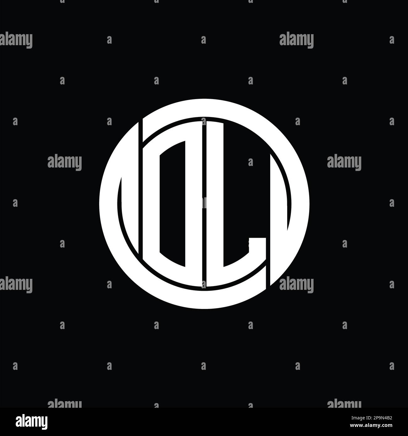 DL Logo monogram shield inside circle isolated shape vector images design template Stock Photo ...