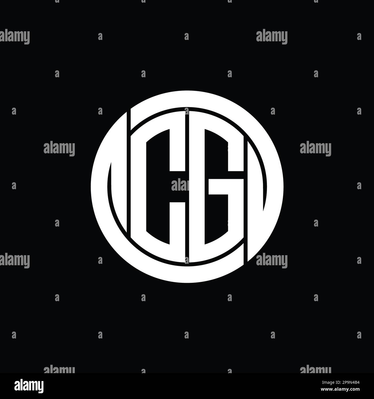 CG Logo monogram shield inside circle isolated shape vector images ...