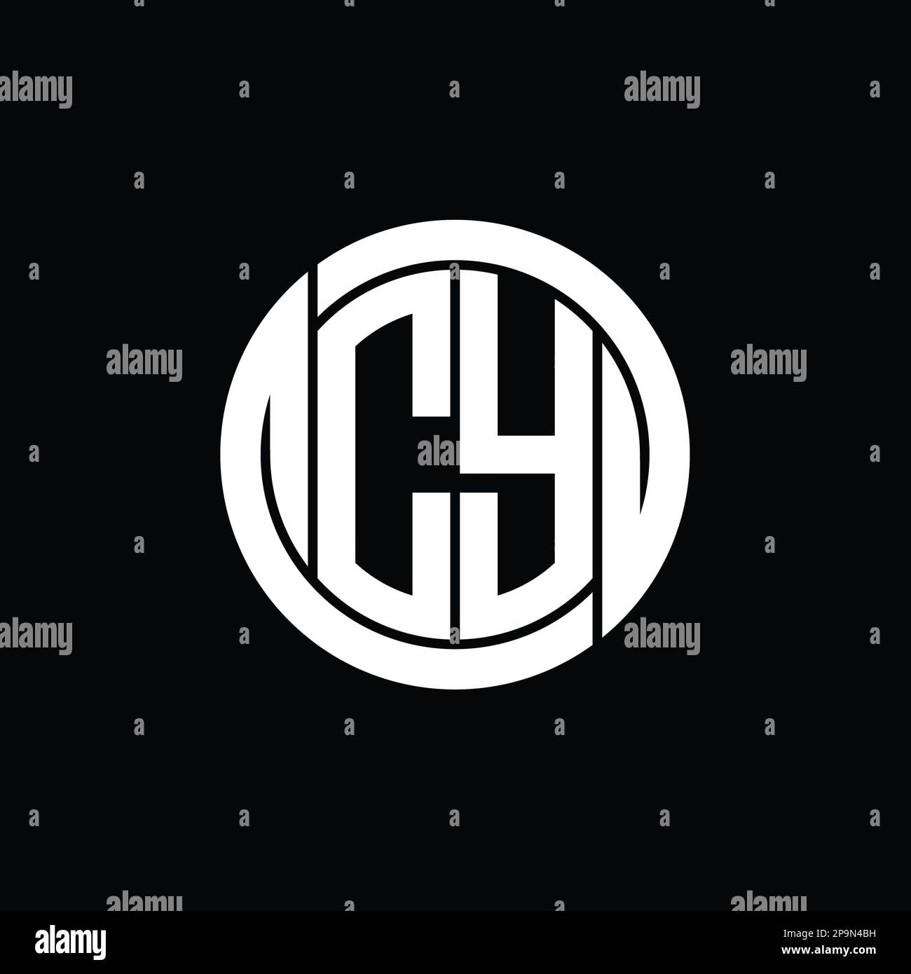 CY Logo monogram shield inside circle isolated shape vector images ...