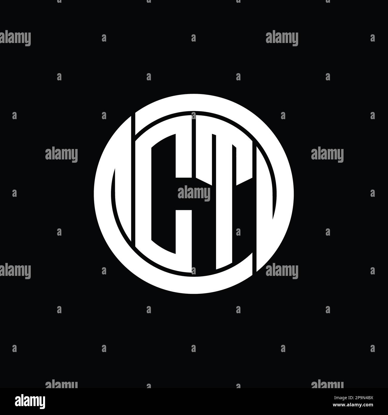 CT Logo monogram shield inside circle isolated shape vector images ...