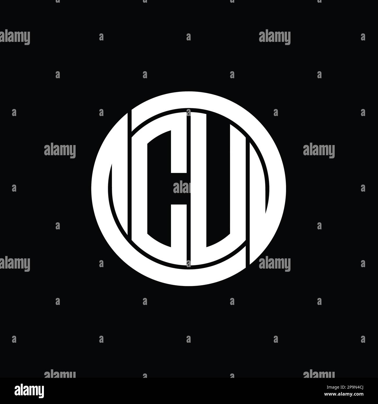 CU Logo monogram shield inside circle isolated shape vector images ...