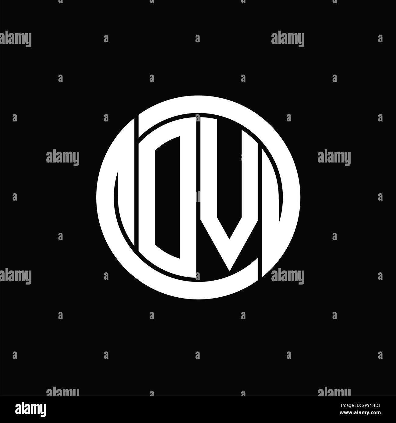 DV Logo monogram shield inside circle isolated shape vector images ...