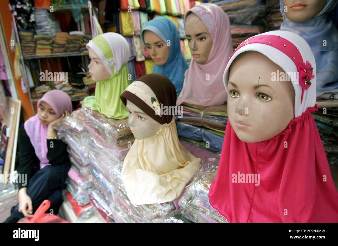 Head crafts are on display for sale during the holy month of Ramadan in ...