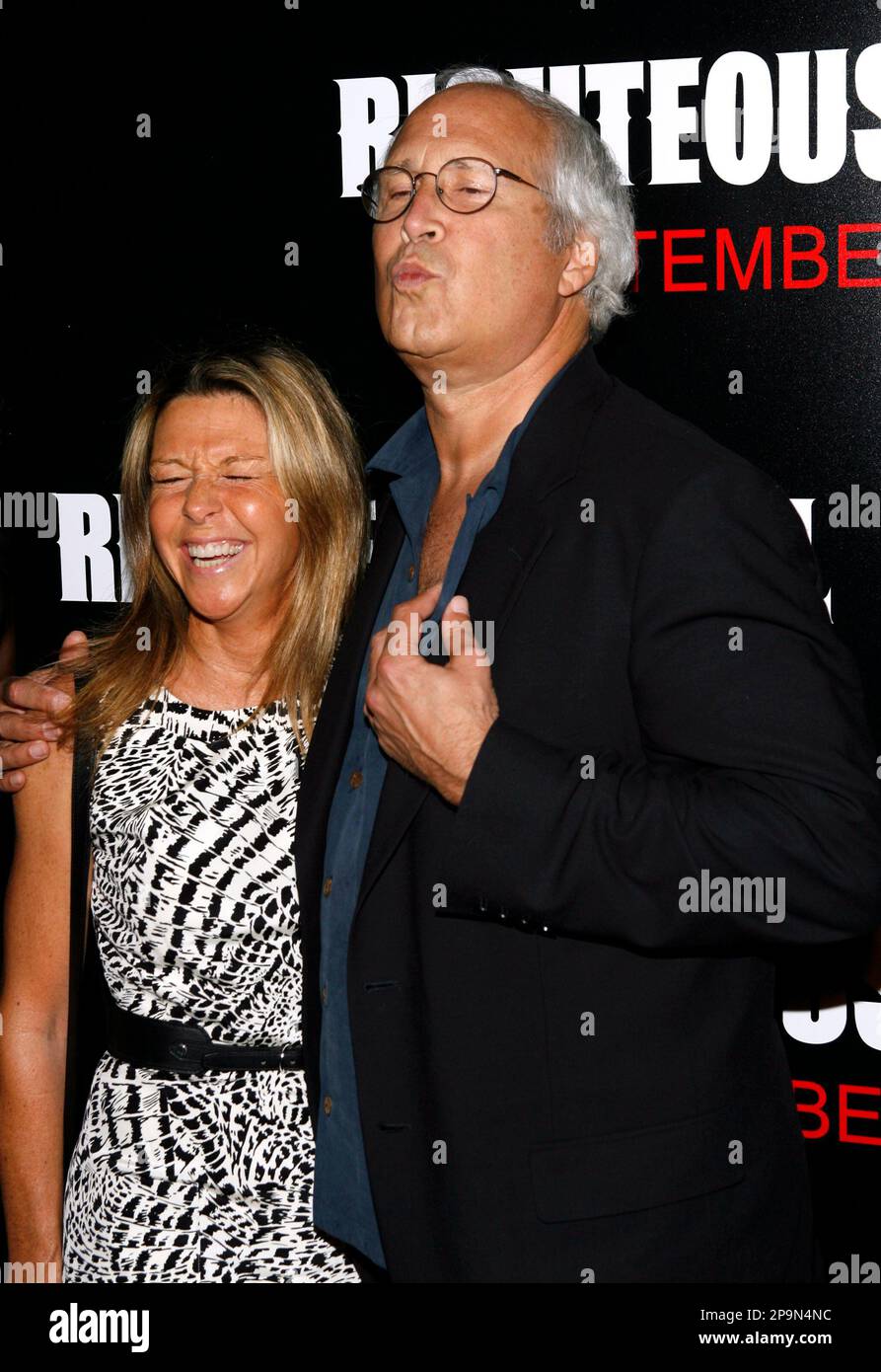 Actor Chevy Chase and his wife Jayni arrive for the premiere of the new ...