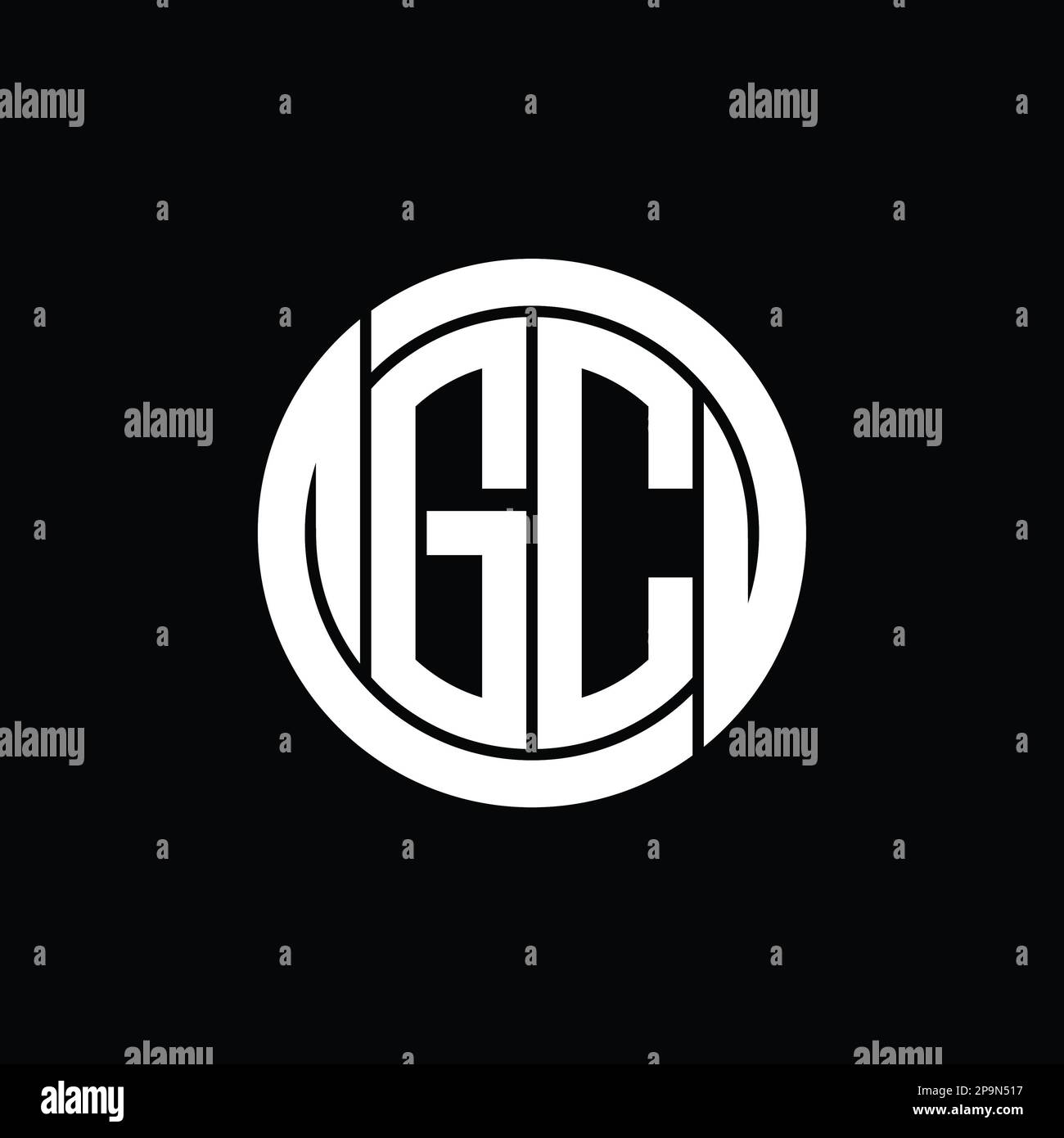 GC Logo monogram shield inside circle isolated shape vector images ...