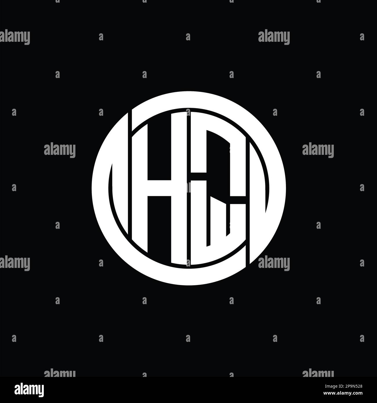 HQ Logo monogram shield inside circle isolated shape vector images design template Stock Photo ...