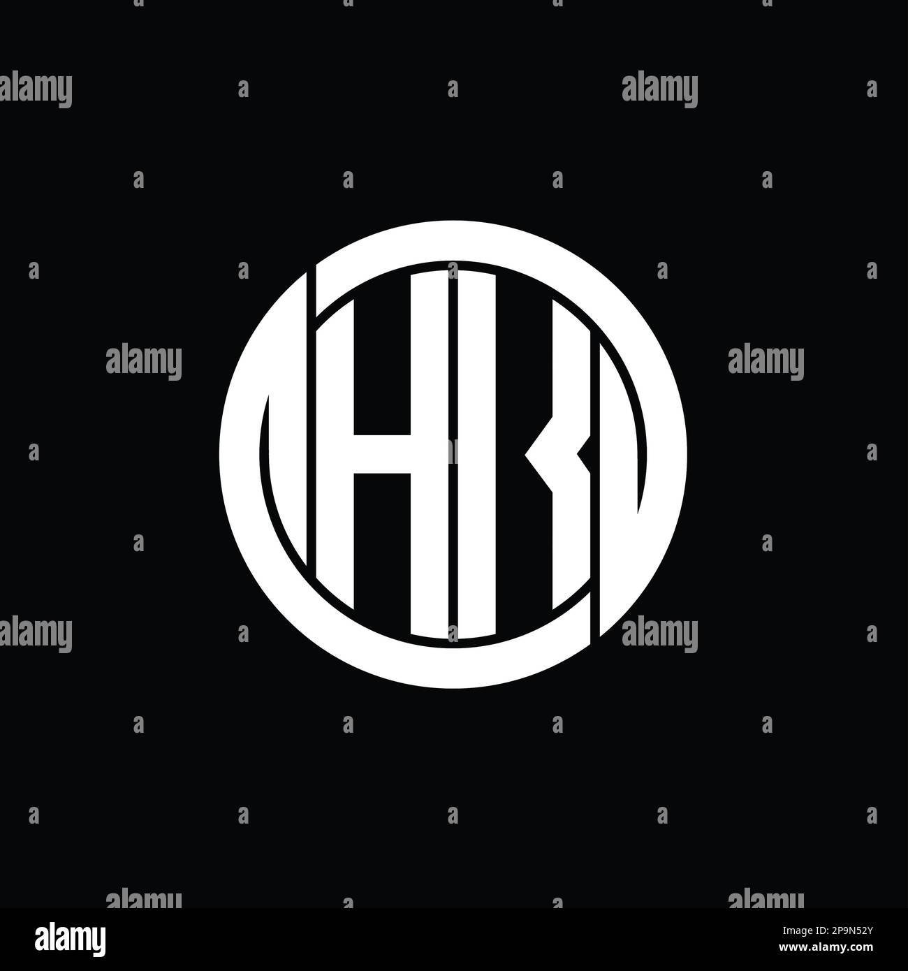 HK Logo monogram shield inside circle isolated shape vector images ...