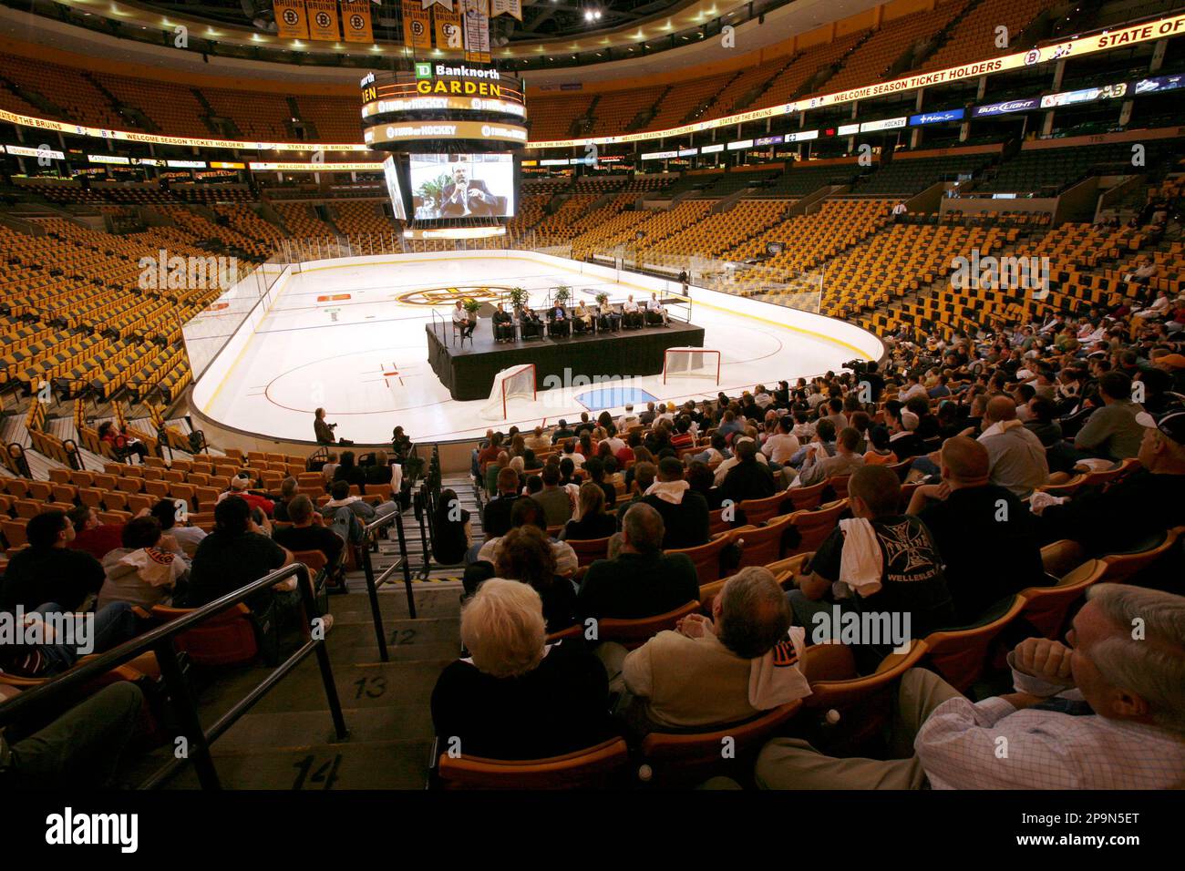 An image of Boston Bruins general manager Peter Chiarelli, top, appears ...